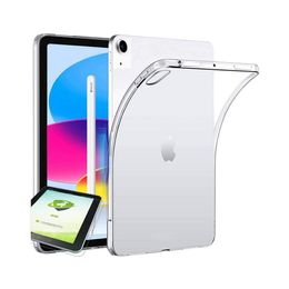 Wigento Tablet-Hülle Für Apple iPad 10.9 2022 10. Generation Transparent Hülle Tablet Tasche Cover + H9 Hart Glas