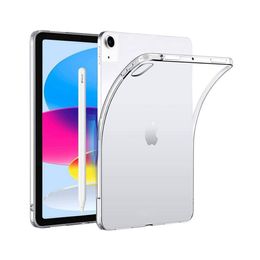 Wigento Tablet-Hülle Für Apple iPad 10.9 2022 10. Generation Transparent Tablet Tasche Hülle Case TPU Silikon dünn