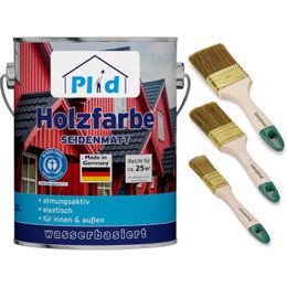 plid Holzlack Premium Holzfarbe Holzlack Farbe für Holz Pinsel