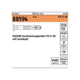 Fischer Befestigungsanker Hochleistungsanker R 88594 FH II 12/ 30 SK A 4