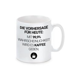 Herzbotschaft Tasse Kaffeebecher mit Motiv Vorhersage