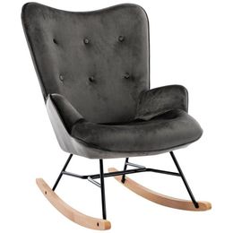 TPFLiving Schaukelstuhl Sanna mit hochwertig gepolsterter Sitzfläche (Schwingstuhl