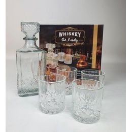 sesua Whiskyglas Whiskeyglas Set mit Karaffe Glas 5 teilig