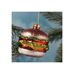 MARELIDA Christbaumschmuck Weihnachtsbaumschmuck Hamburger Fast Food Burger Baumhänger H: 10cm