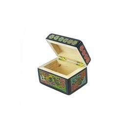 mitienda Schmuckkasten Handgemachte Olinala Box klein Mexiko dunkelgrün