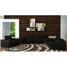 JVmoebel Wohnzimmer-Set Sofagarnitur Couch Polster Leder Sofa Wohnzimmer 3+2+1 Set Sofort