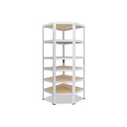 shelfplaza Eckregal HOME, 230x60x30cm weiß