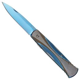 Haller Messer Taschenmesser Messer Stiletto blue mit Clip Liner Lock