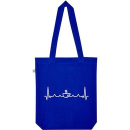 Youth Designz Tragetasche Heartbeat Kaffee Jutebeutel Tasche Lange Henkel