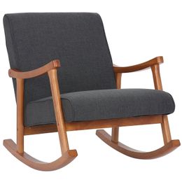 TPFLiving Schaukelstuhl Morello mit hochwertig gepolsterter Sitzfläche (Schwingstuhl