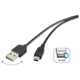 Renkforce USB 2 A/Mini-B Anschlusskabel 1.8 m mit USB-Kabel