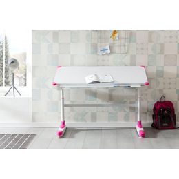 furnicato Schreibtisch Design KinderFelix 119 x 67 cm Pink/Weiß Maltisch