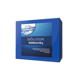 Evolution Poolpflege Evolution Multiblock 500 g langsamlöslich Chlor Algizid Urlaub Pool