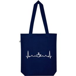 Youth Designz Tragetasche Heartbeat Kaffee Jutebeutel Tasche Lange Henkel