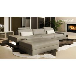 JVmoebel Sofa Designer Couch Polster Sitz Garnitur Sofa Garnituren 3 Sitzer + Hocker