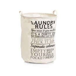 zeller Present Wäschekorb Wäschesammler "Laundry Rules