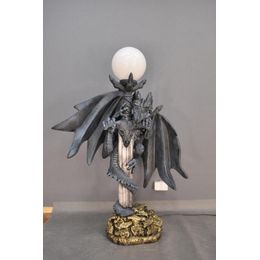 JVmoebel Skulptur XXL Design Gothik Stehleuchte Lampe Stand Leuchte Drachen Lampen 143cm