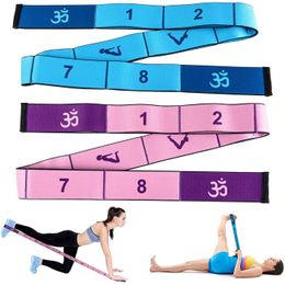 Homewit Gymnastikbänder Yoga Stretch Gurt Set Trainingsband Fitnessbänder Übungsband Sportband