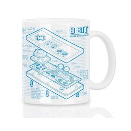 style3 Tasse, Keramik, NES Gamepad Kaffeebecher Tasse 8Bit videospiel super nintendo blaupause mario zelda controller retro gamer