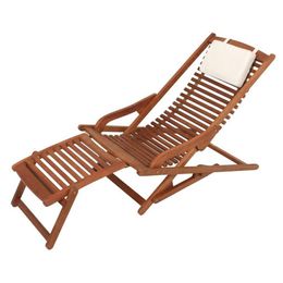 etc-shop Gartenstuhl, VIP Lounger ALASKA Eukalyptus Grandis FSC 100% geölt