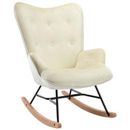 TPFLiving Schaukelstuhl Sanna mit hochwertig gepolsterter Sitzfläche (Schwingstuhl