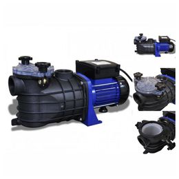 vidaXL Kartuschen-Filterpumpe Schwimmbadpumpe Umwälzpumpe Poolpumpe Pumpe elektronik blau 500W