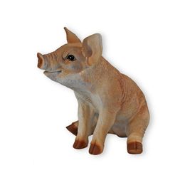 colourliving Tierfigur Schwein Figur sitzend Deko Schwein Garten Deko