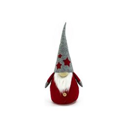 MARELIDA Weihnachtsfigur Wichtel ALVIN Dekofigur Filz graue biegbare Mütze Weihnachten 81cm (1 St)