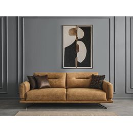 JVmoebel Sofa Beiger Moderner Dreisitzer Luxus 3-er Stilvolle Möbel Edles Design Neu