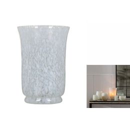 Bigbuy Dekovase Vase Glas Weiß 15 x 15 x 22 cm