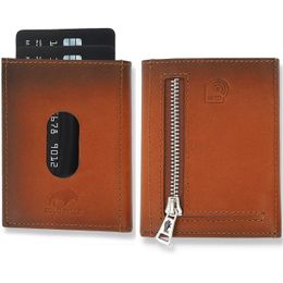 Solo Pelle Brieftasche Slim Wallet mit Münzfach [12 Karten] Slimwallet Riga [RFID-Schutz]