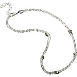 SilberDream Fußkette mit Anhänger SilberDream Perlen Fußkette Damen grau