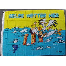 flaggenmeer Flagge Geiles Wetter hier 80 g/m²