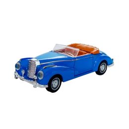 Welly Modellauto Retro Auto Modell mit Rückzug 1:38 Modellauto Metall 50 (Blau auf)