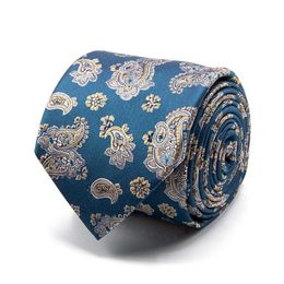 BGENTS Krawatte Seiden-Jacquard Krawatte mit Paisley-Muster Breit (8 cm)