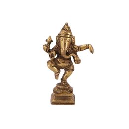 Guru-Shop Dekofigur Messingfigur Ganesha Statue