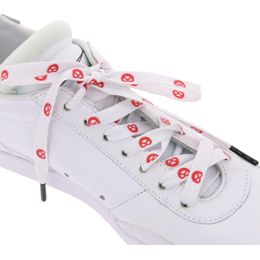 TUBELACES Schnürsenkel TUBELACES Schuhe Schnürbänder zweifarbige Schnürsenkel Schnürbänder Brezn Weiß/Rot