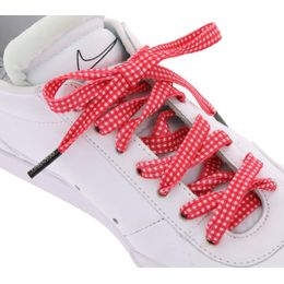 TUBELACES Schnürsenkel TUBELACES Schuhe Schnürsenkel coole Schnürbänder Schuhbänder Rot/Weiß kariert
