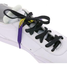 TUBELACES Schnürsenkel TUBELACES Schuhe Schuhbänder coole Schnürsenkel Schnürbänder Schwarz/Violett/Gelb
