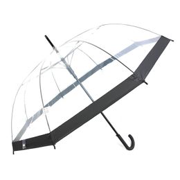 Dr. Neuser Langregenschirm XL Regenschirm transparent durchsichtig Ø111cm