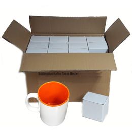 AcMax Tasse 36 Stück Sublimation Kaffee Tassen Becher WEISS