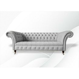 JVmoebel Chesterfield-Sofa Weißer Chesterfield Dreisitzer luxus Couch 3-er Polster Neu