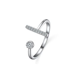 DANIEL CLIFFORD Silberring 'Kate' Damen Ring Silber 925 größenverstellbar Zirkonia Kristalle (inkl. Verpackung)