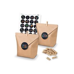 itenga Geschenkpapier itenga SET Geschenktüten Schulanfang (Motiv 88) 24 x Tüten + Klammern