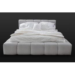 JVmoebel Bett Bett grau Doppel Schlafzimmer Luxus Design elegant Stoff neu
