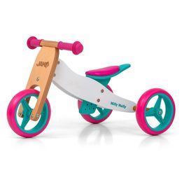 LeNoSa Laufrad 2in1 Holz Dreirad Rutscher • Kinder Lauflernrad • Balance Bike 18M+