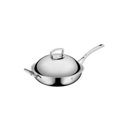 WMF Wok, 3-Schicht-Material: Innenseite Cromargan® Edelstahl rostfrei 18/10