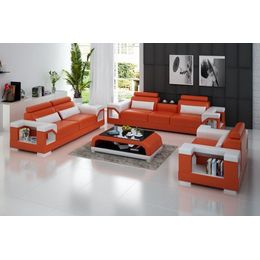JVmoebel Sofa Moderne schwarz-weiße Sofagarnitur 3+1+1 luxus Möbel neu