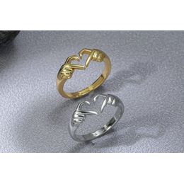 Eyecatcher Silberring Love Ring. Finger Herz Form. 925 Sterlling Silber