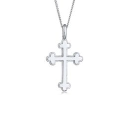 Elli Kette mit Anhänger Antik Kreuz Vintage Basic Religion 925 Silber